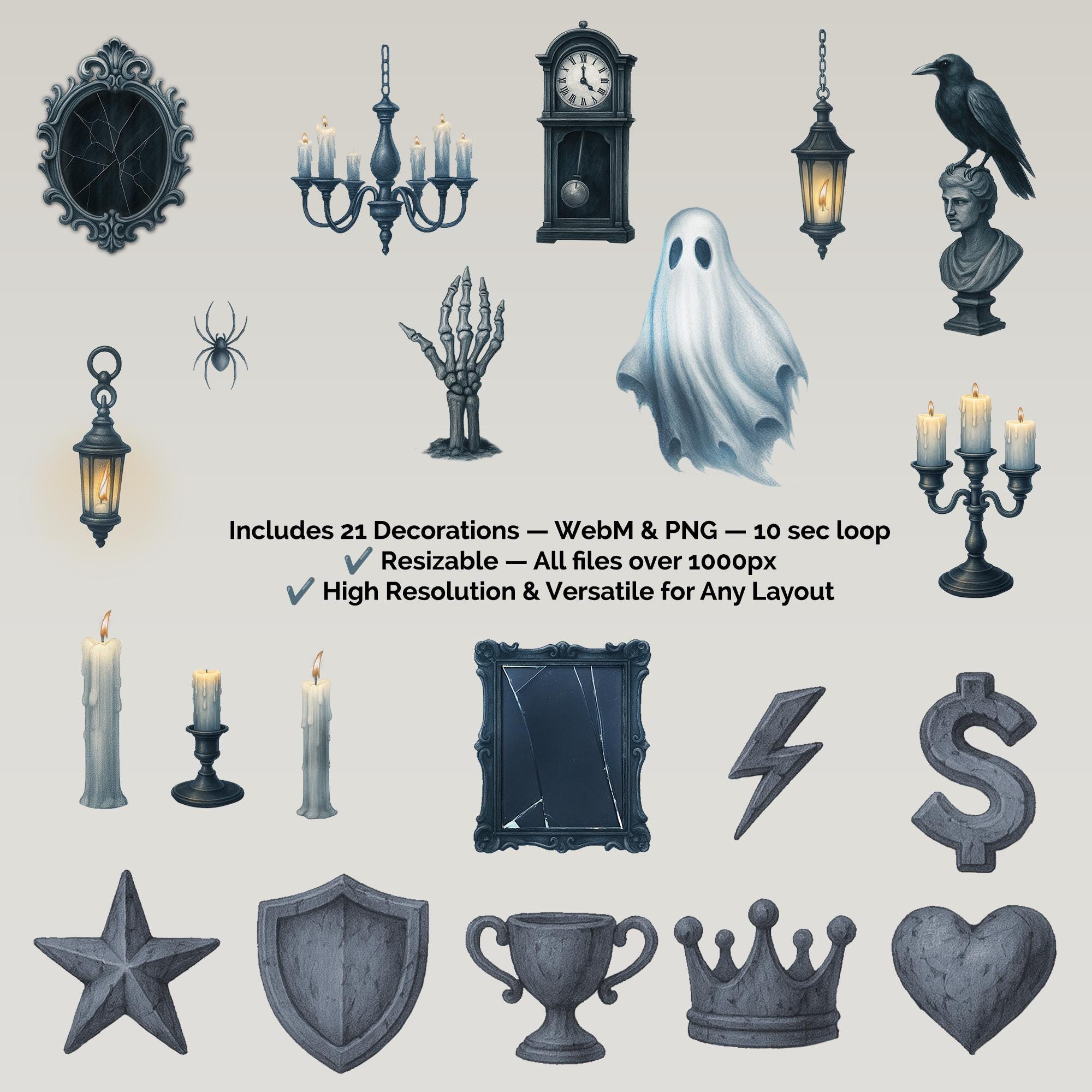 Spooky Horror Stream Pack – Animated Halloween Overlays for Twitch ...