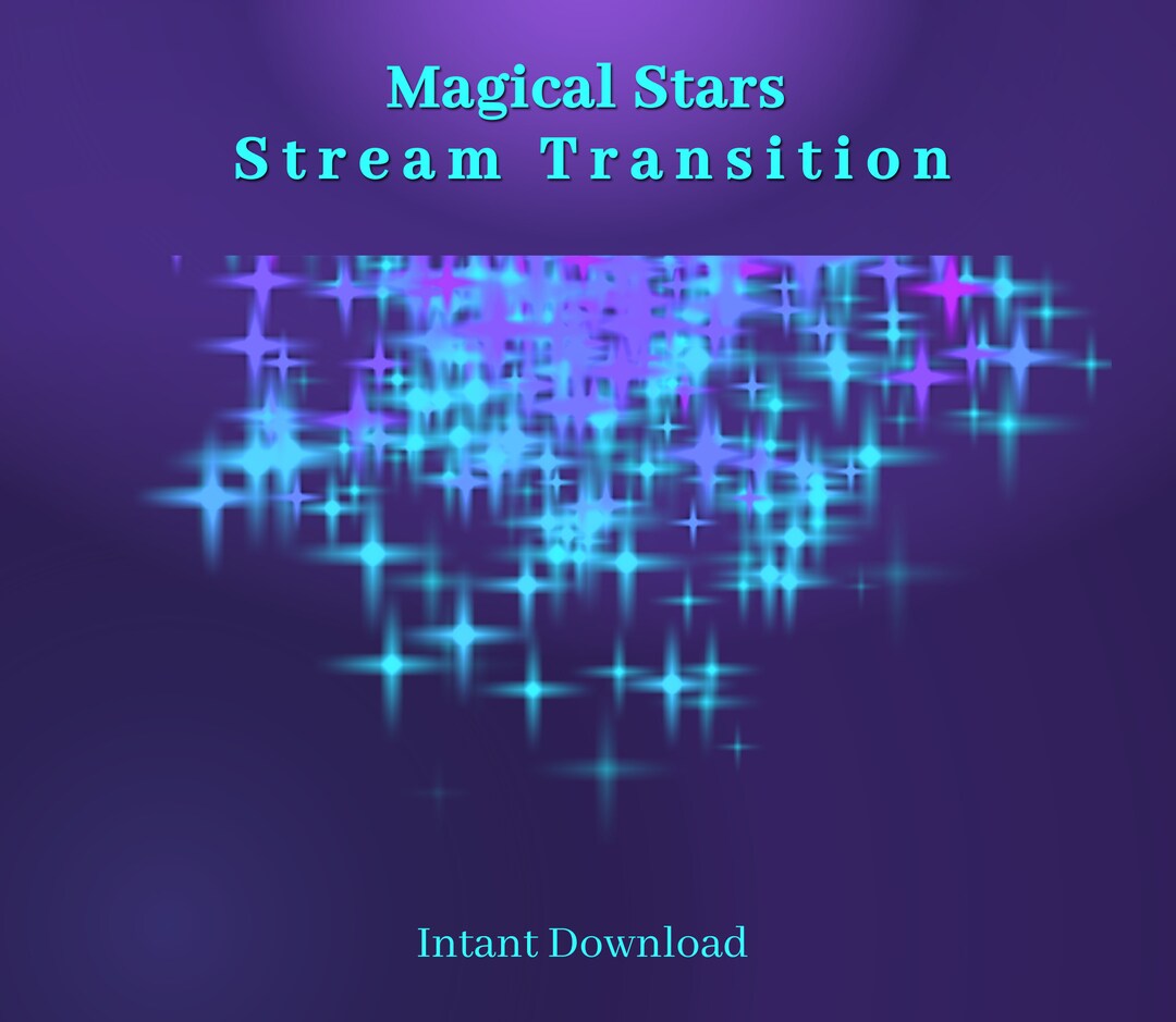 Magic Purple Stars Transition, OBS Stinger, Animated Stream Transition ...