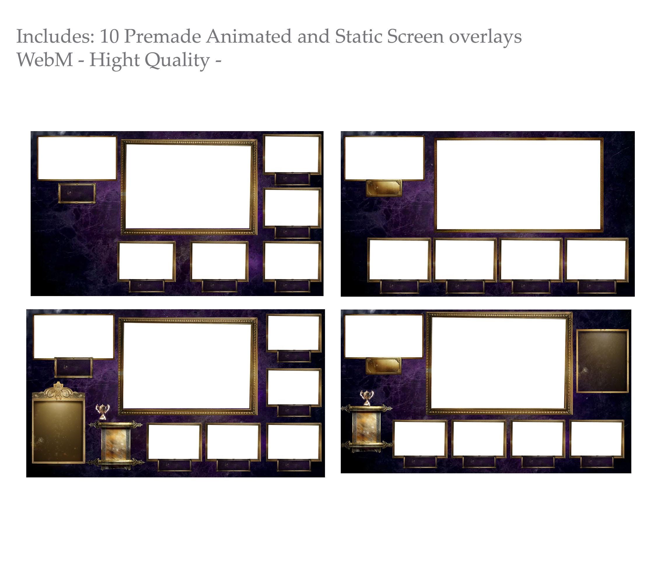 Purple & Gold Medieval Stream Pack – Dnd, RPG Overlays, OBS, Streamlabs ...