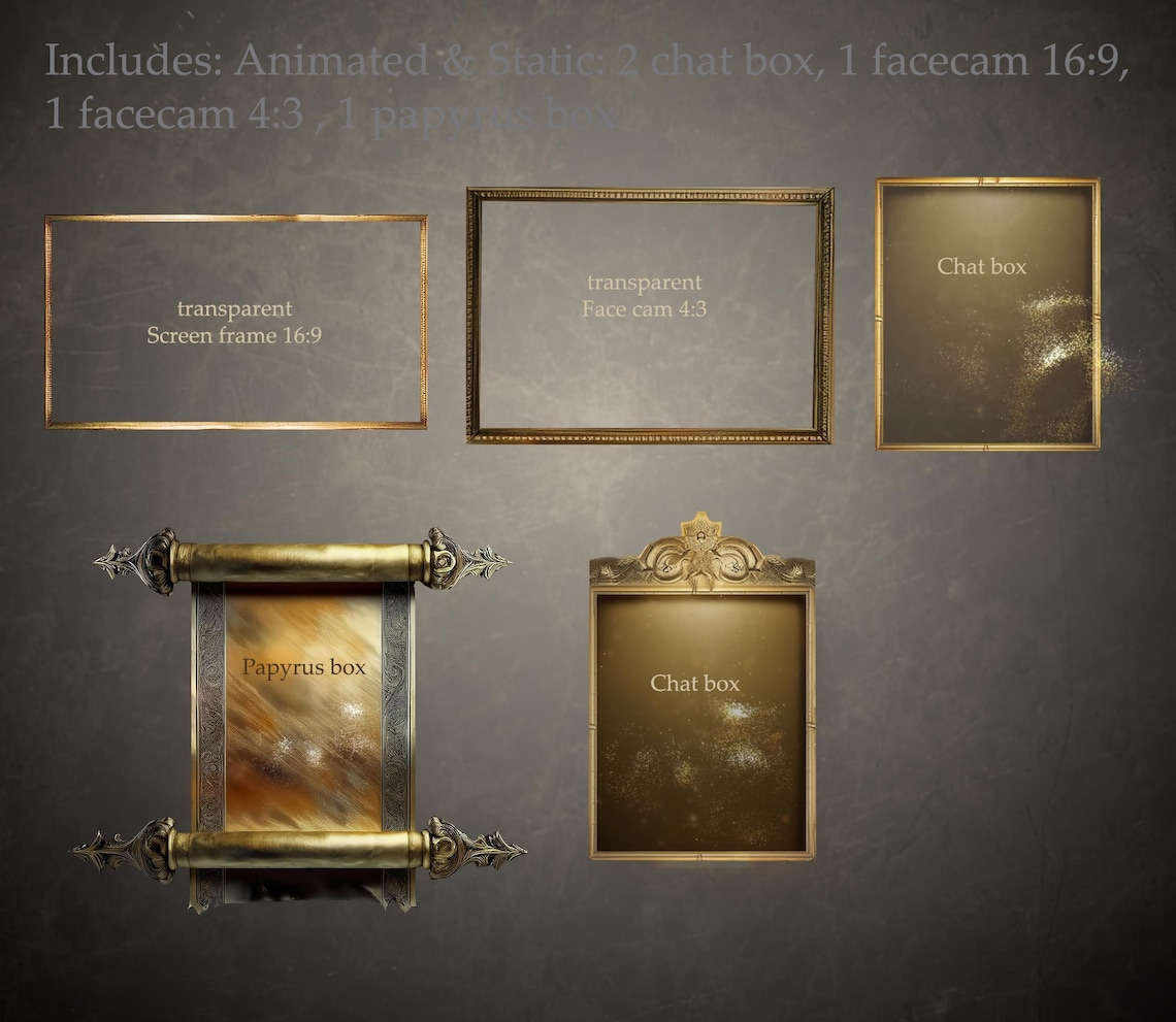 Animated RPG Twitch Overlay Pack: D&D Stream Screens, Facecams (webm ...