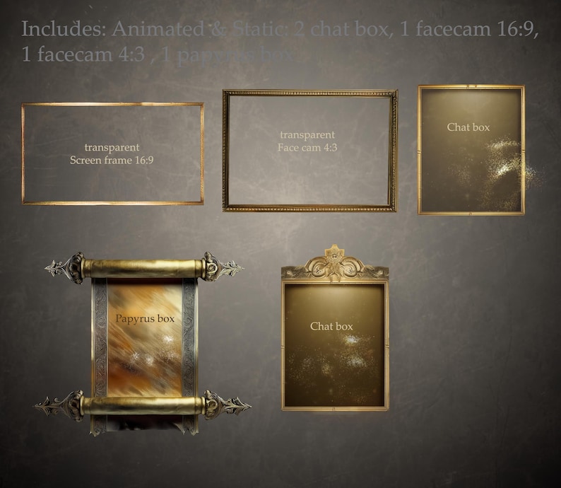 Animated RPG Twitch Overlay Pack: D&D Stream Screens, Facecams (webm ...