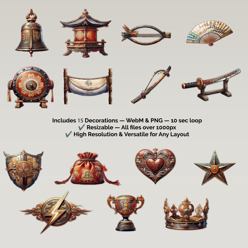 Feudal Japan Dnd Stream Overlay Package | Samurai Twitch & Vtuber ...