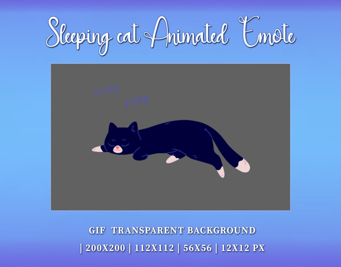 Cute Cat Emote Sleeping Cat Twitch Emote Pack, Discord Emotes, Twitch ...