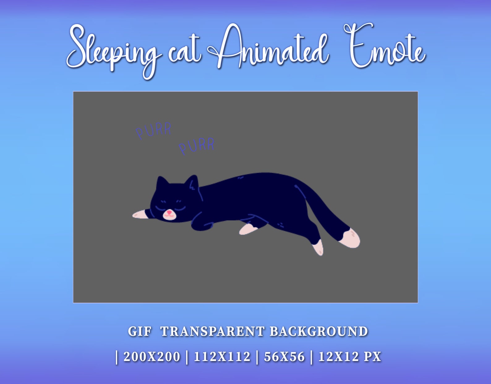 Cute Cat Emote Sleeping Cat Twitch Emote Pack, Discord Emotes, Twitch ...