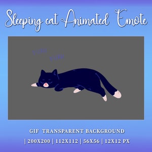 Cute Cat Emote | Sleeping Cat Twitch Emote Pack, Discord Emotes, Twitch ...