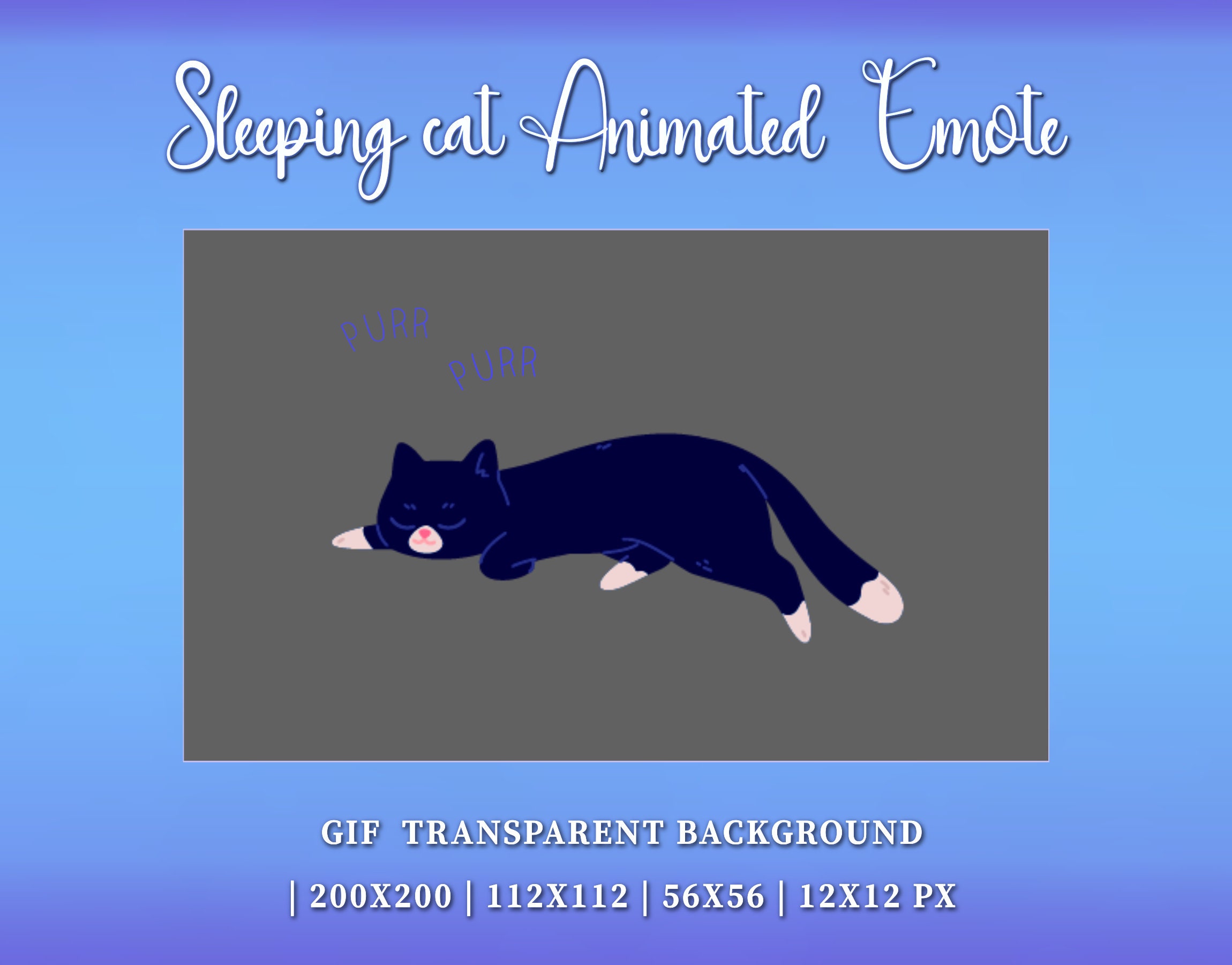 Cute Cat Emote Sleeping Cat Twitch Emote Pack, Discord Emotes, Twitch ...
