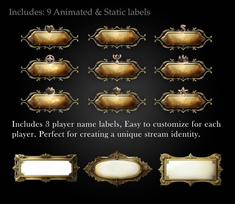 Medieval Dnd Stream Overlay: Golden Kingdom TTRPG Pack - Etsy