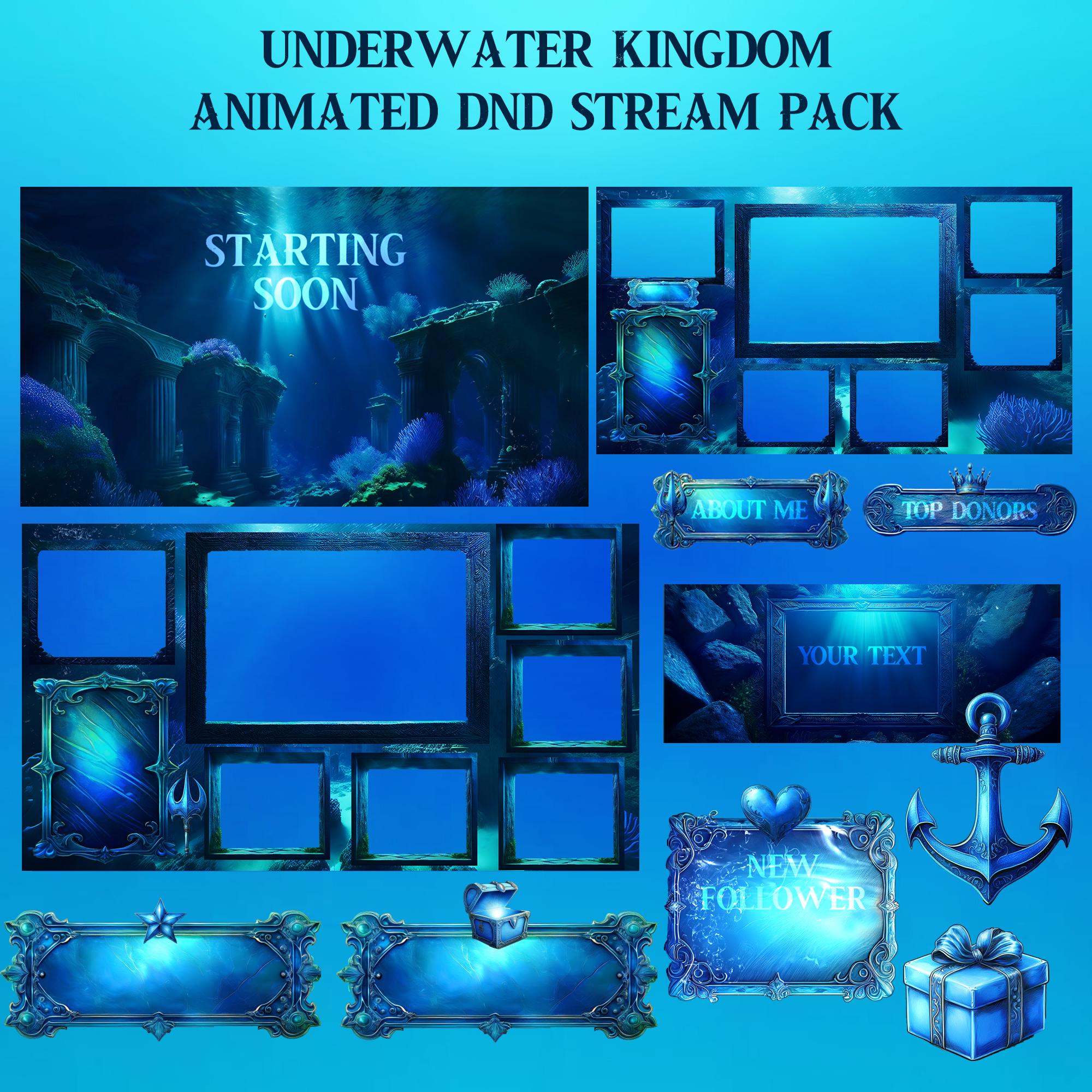 Animated Dungeons and Dragons Stream Overlay: Underwater Twitch ...