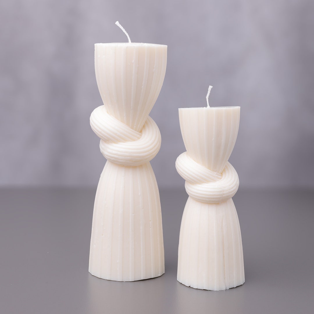 Knotted Tower Candle SET - Etsy