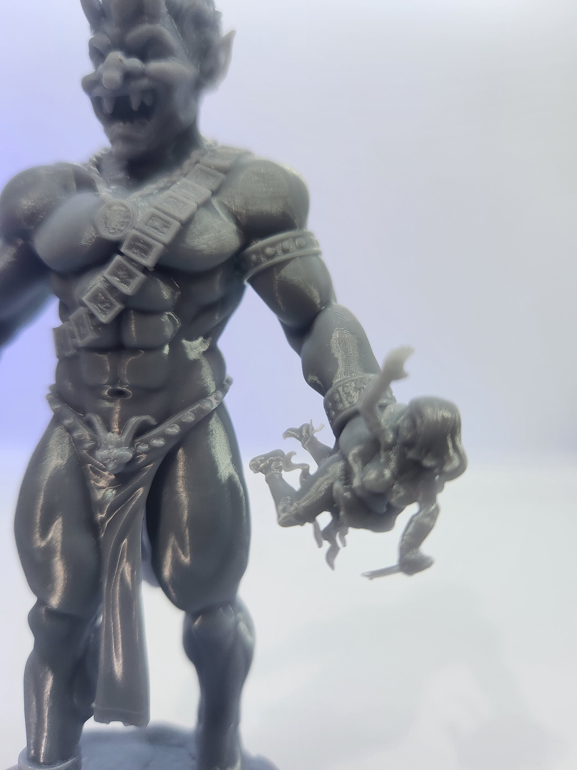 160mm Unpainted Efreeti With Captured Female. DM Guide Efreet ...