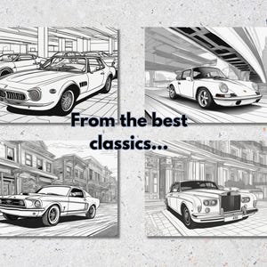20 Cars Automotive Colouring Pages - Adults and Kids Coloring Sheets ...