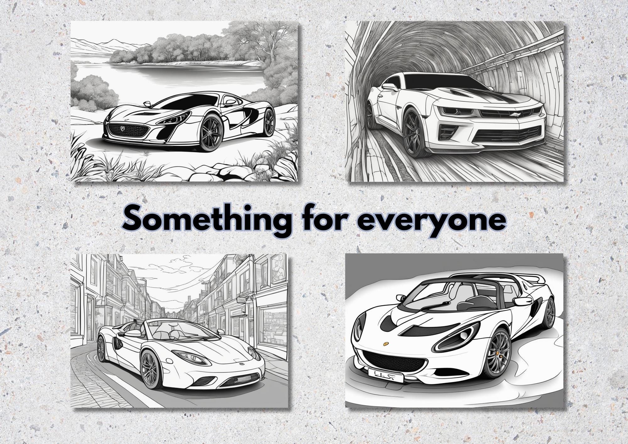 20 Cars Automotive Colouring Pages - Adults and Kids Coloring Sheets ...