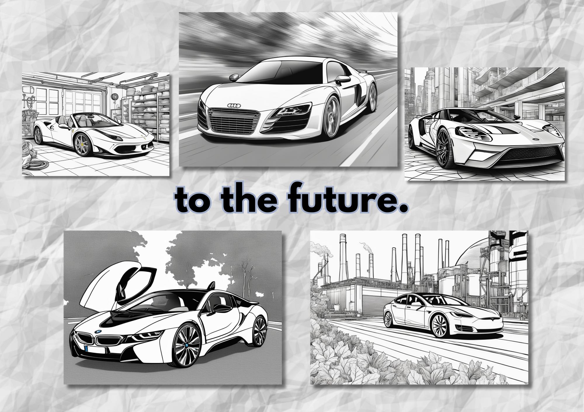 20 Cars Automotive Colouring Pages - Adults and Kids Coloring Sheets ...