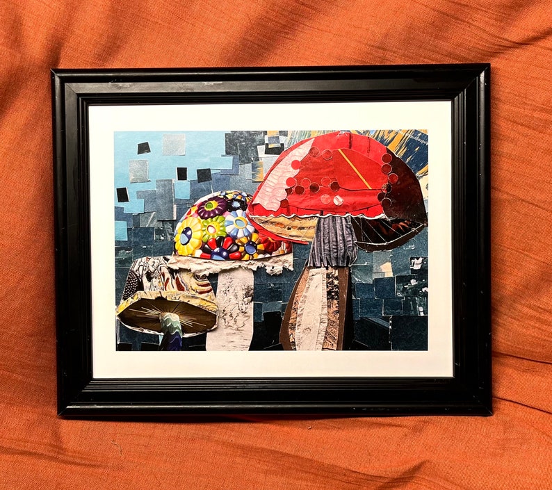 Mushroom Collage Art Print - Etsy