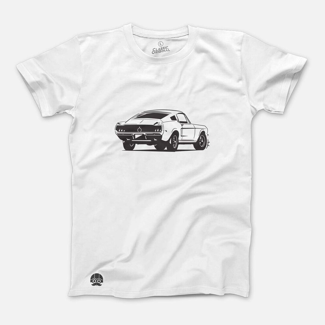 T-shirt Mustang Fastback Bullitt- Muscle Car, Mcqueen, Gift for ...