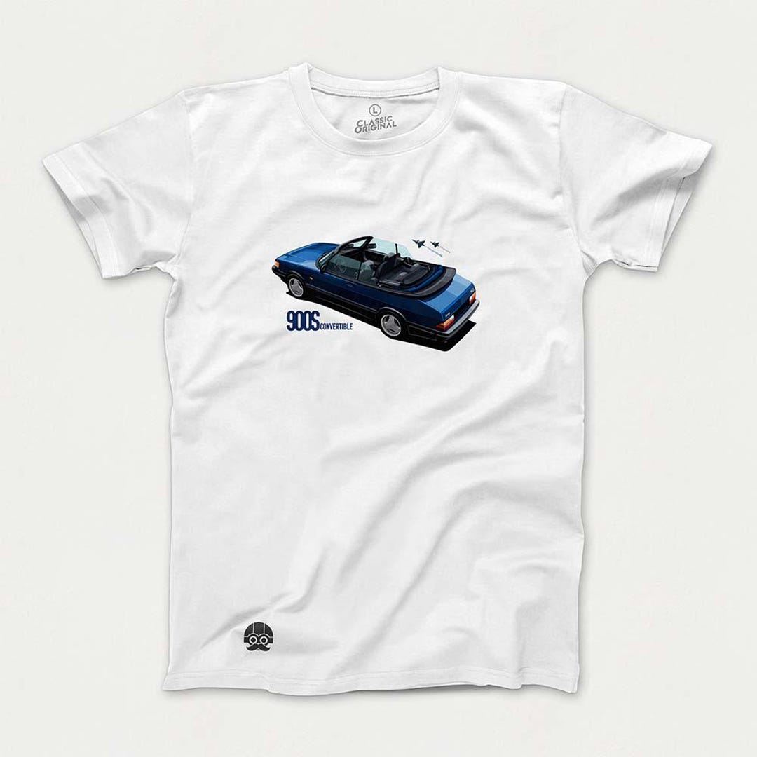 Saab 900 Cabrio Convertible Men's T-shirt - Vintage Car Enthusiast ...