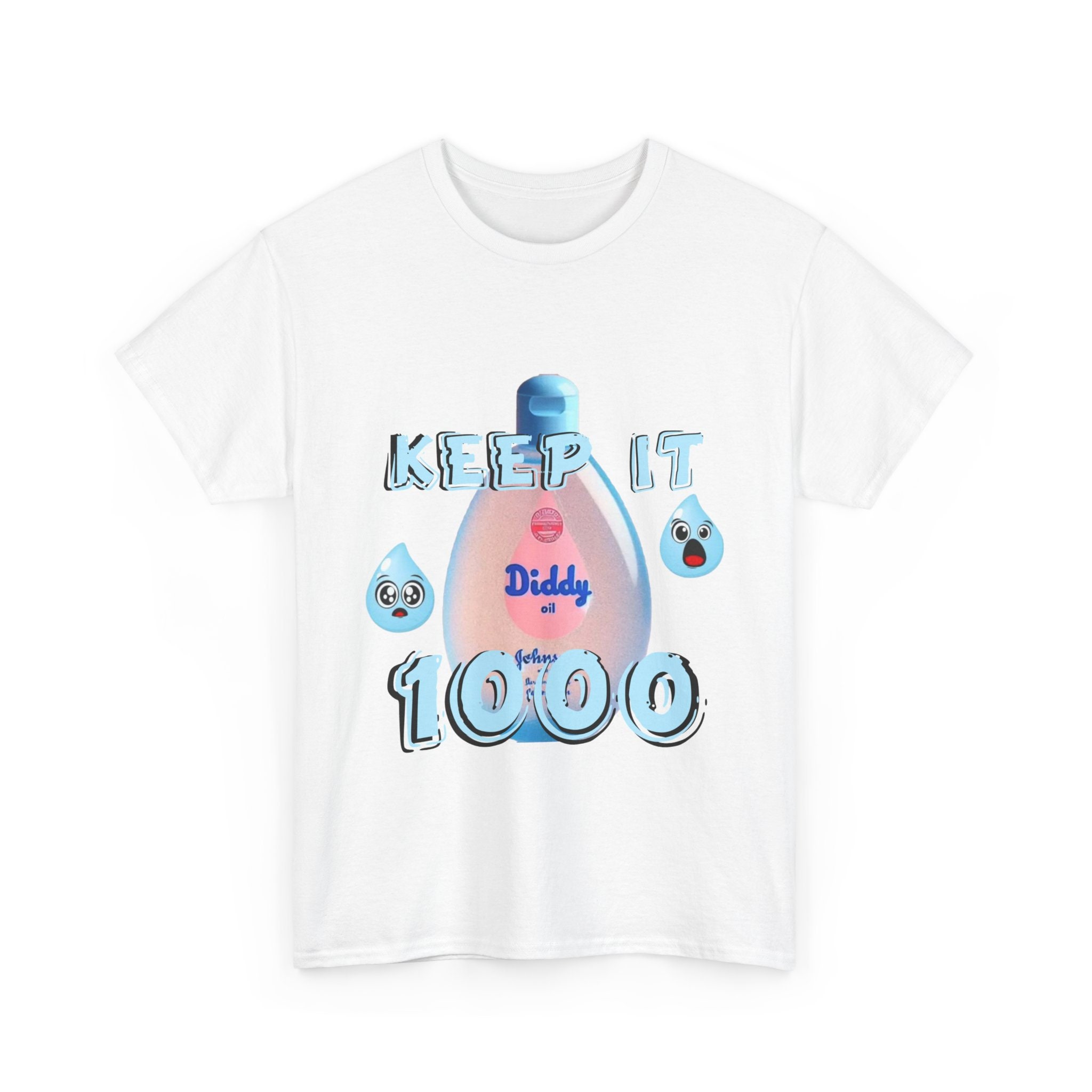 P Diddy Baby Oil T-shirt - Keep It 1000! - 1000 Baby Oil Bottles - Drip ...