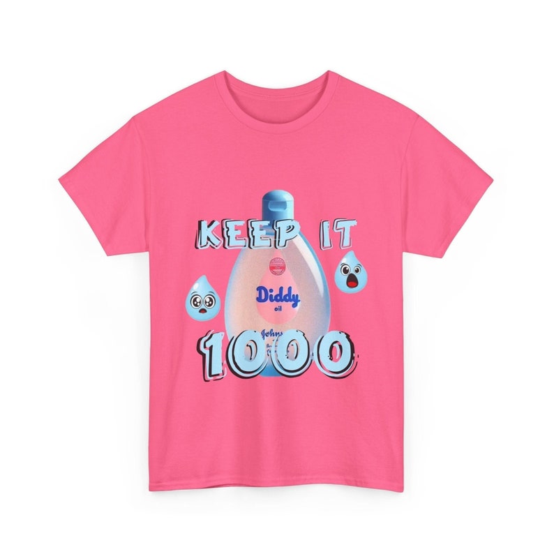 P Diddy Baby Oil T-shirt - Keep It 1000! - 1000 Baby Oil Bottles - Drip ...