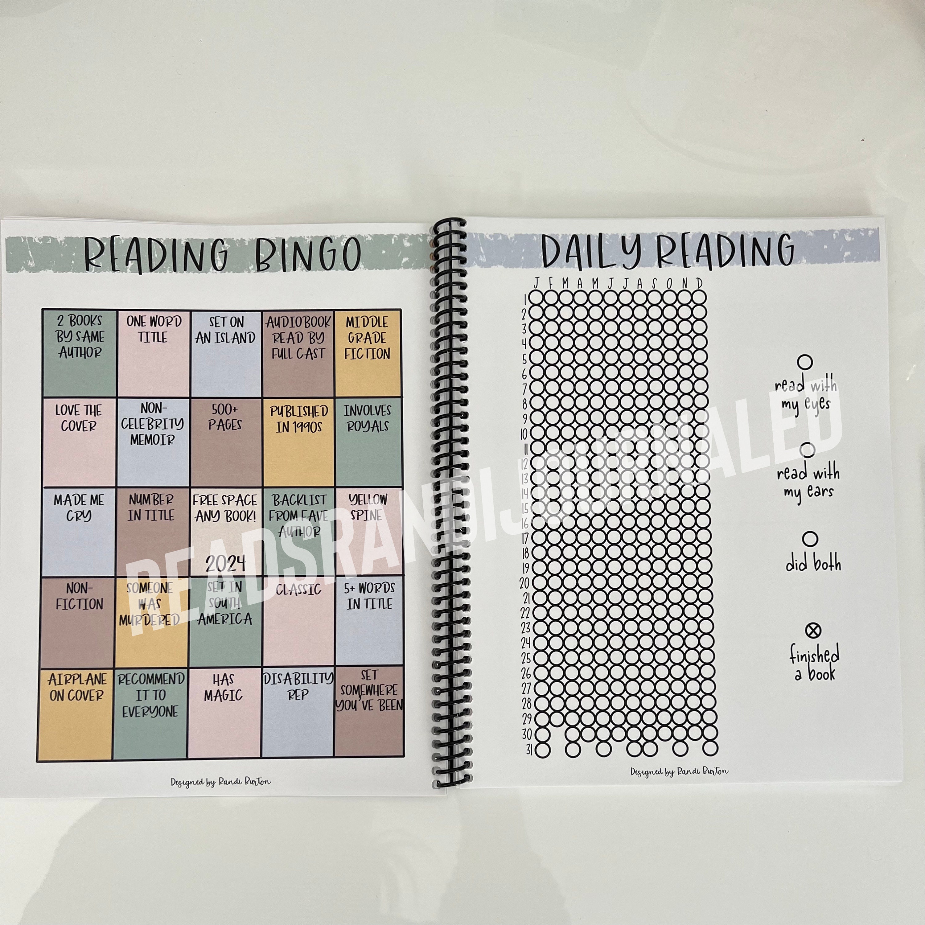 2024 Reading Journal, Reading Tracker - Etsy