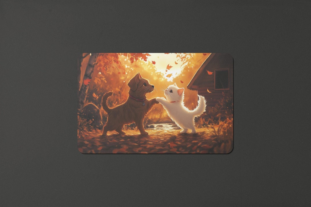 Cat and Dog Playmat: MTG Playmat // Mousepad // Computer Mat - Etsy