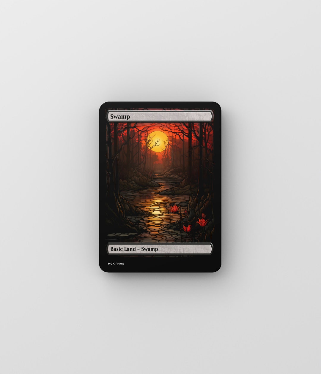 Swamp Stained Glass Basic Lands High Quality Alternate Art Cards - Etsy