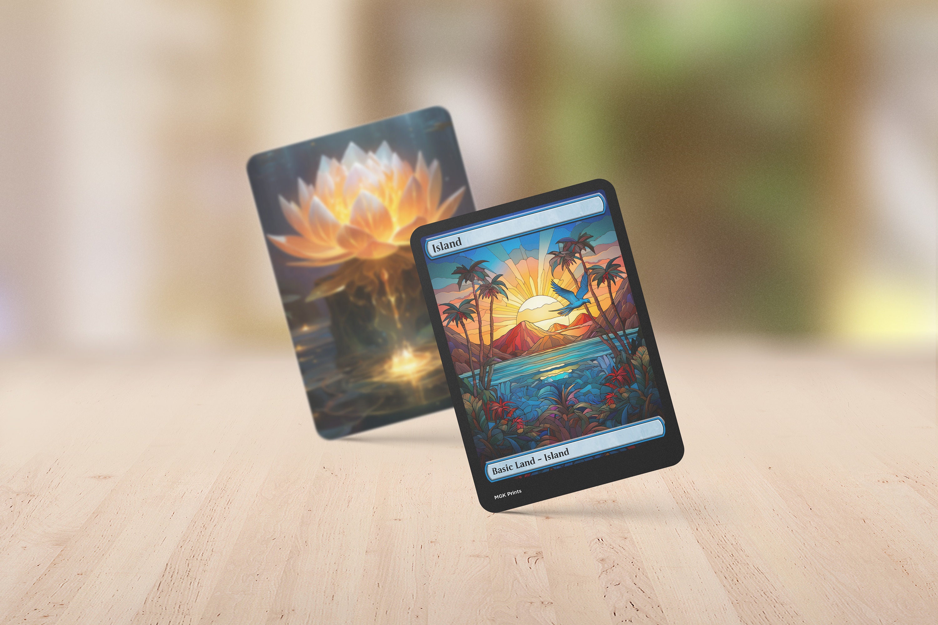 Island Stained Glass Basic Lands High Quality Alternate Art Cards - Etsy