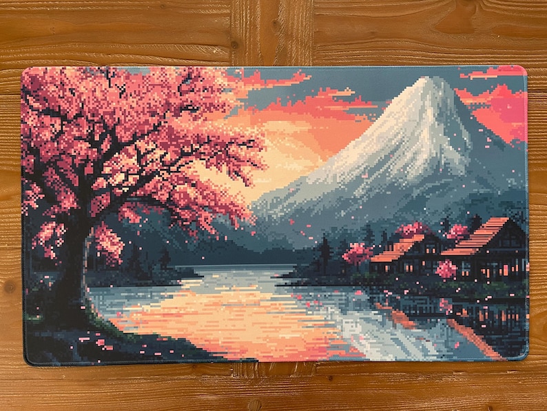 Pixel Art Cherry Blossom Tree Playmat: MTG Mousepad Computer Mat - Etsy