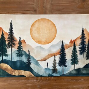 Scenic Art Trees and Sun Playmat High Quality and Detailed Art Playmat ...