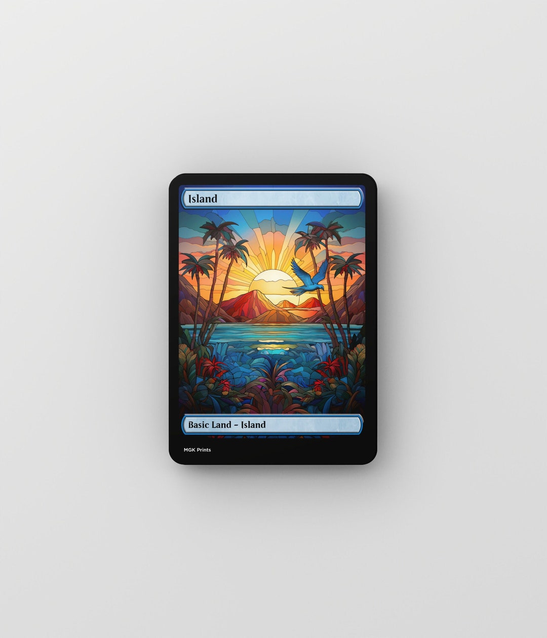 Island Stained Glass Basic Lands High Quality Alternate Art Cards - Etsy