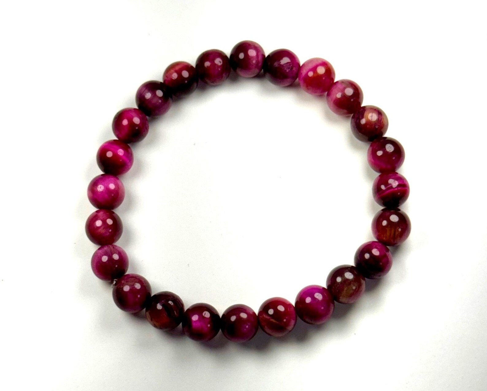 Natural Red Rose Tiger Eye Bracelet - Etsy