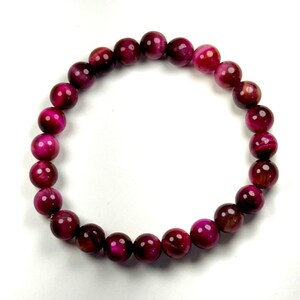 Natural Red Rose Tiger Eye Bracelet - Etsy