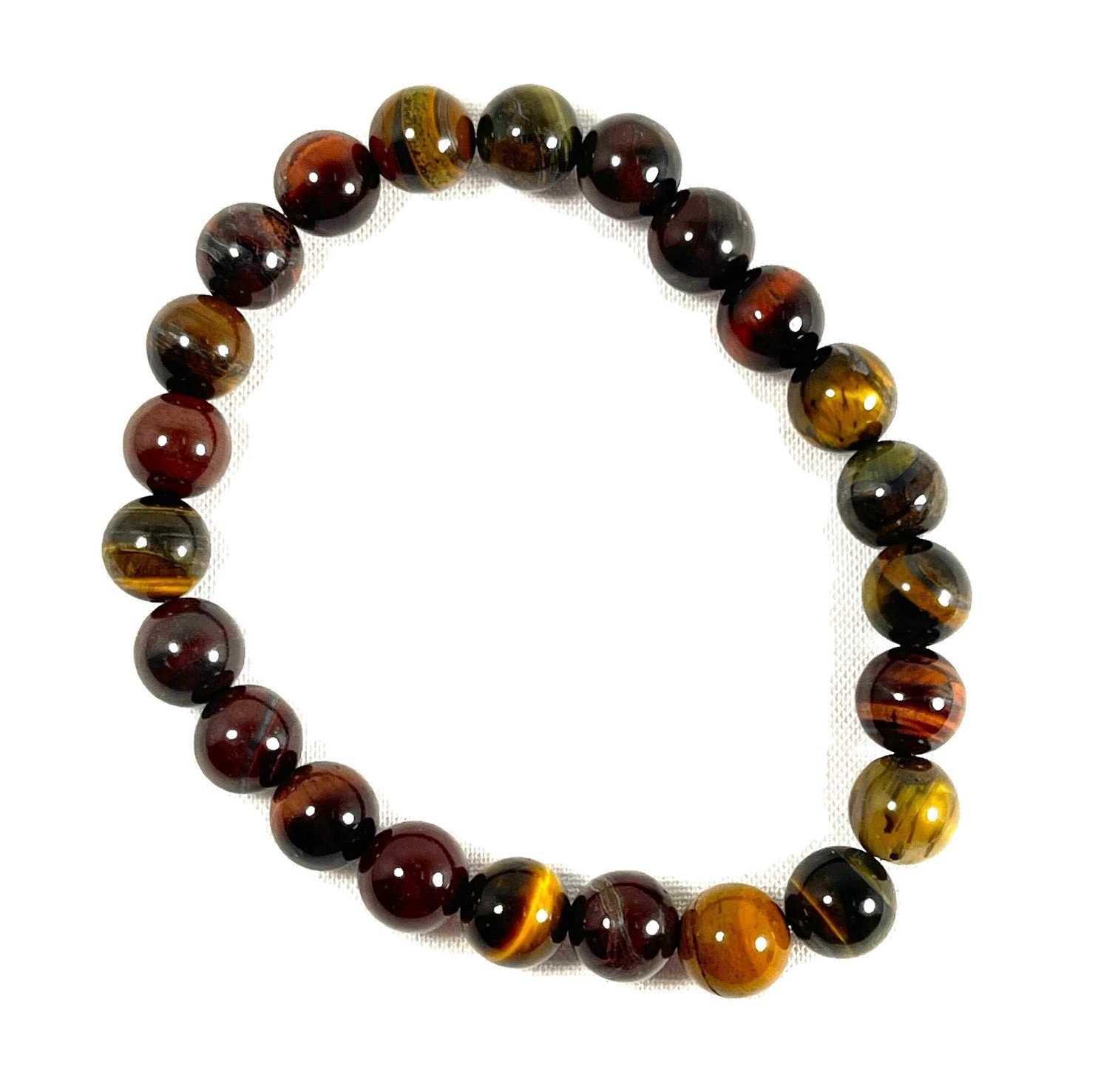 Three Colored Tiger Eye Bracelet - Etsy