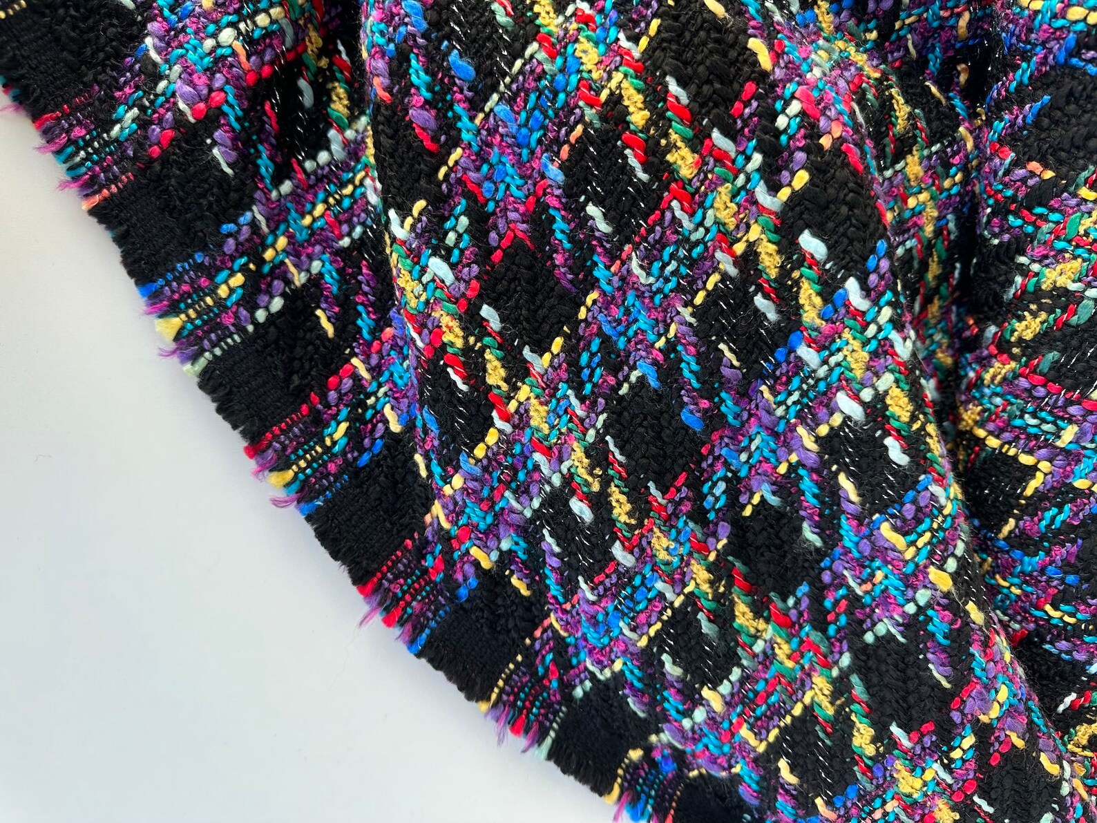 Colorful Tweed Fabric by the Yard for Stylish Jackets and Skirts - Etsy