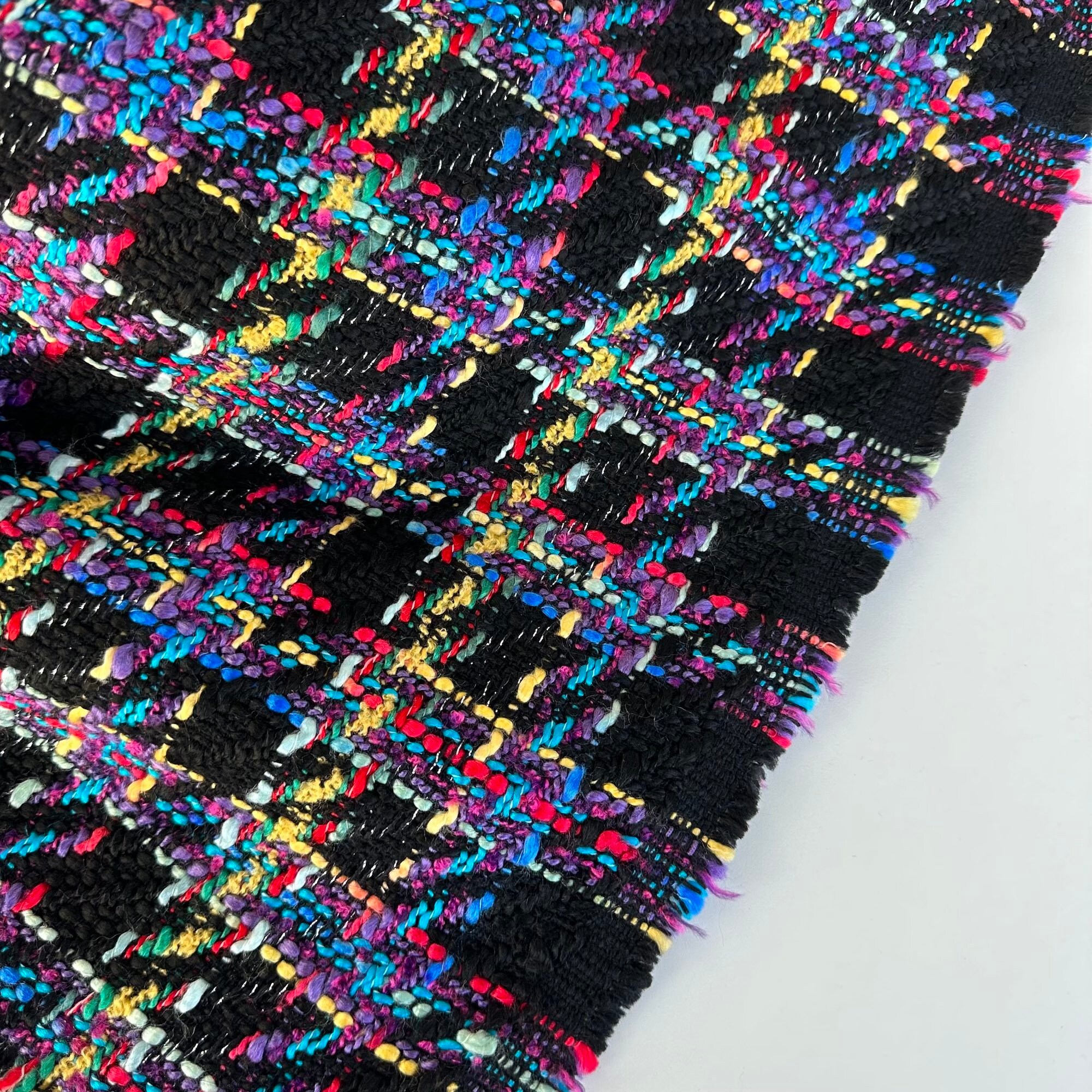 Colorful Tweed Fabric by the Yard for Stylish Jackets and Skirts - Etsy