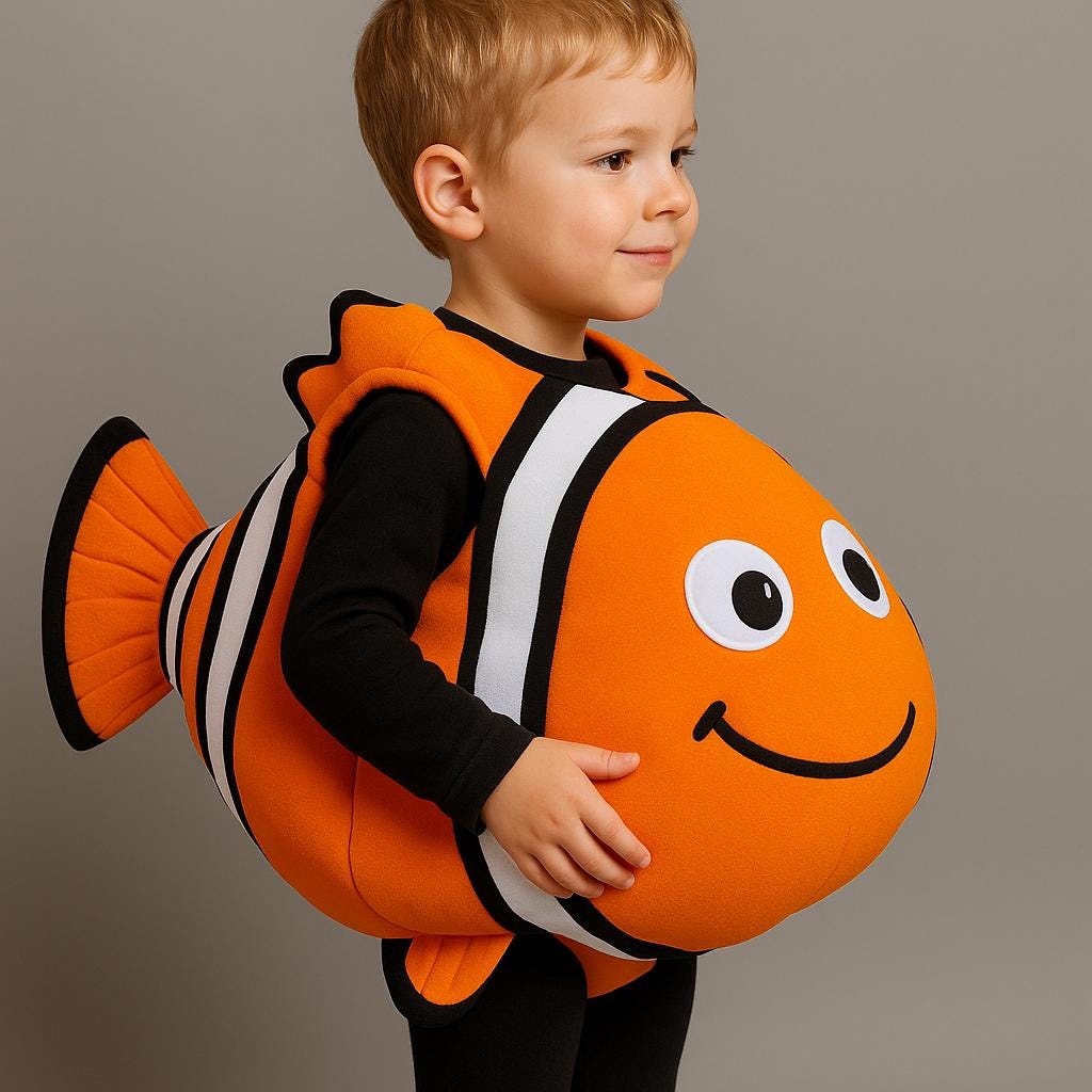 Kids Fish Costume Sewing Pattern (PDF Download, 3-7 Years Old) - Etsy