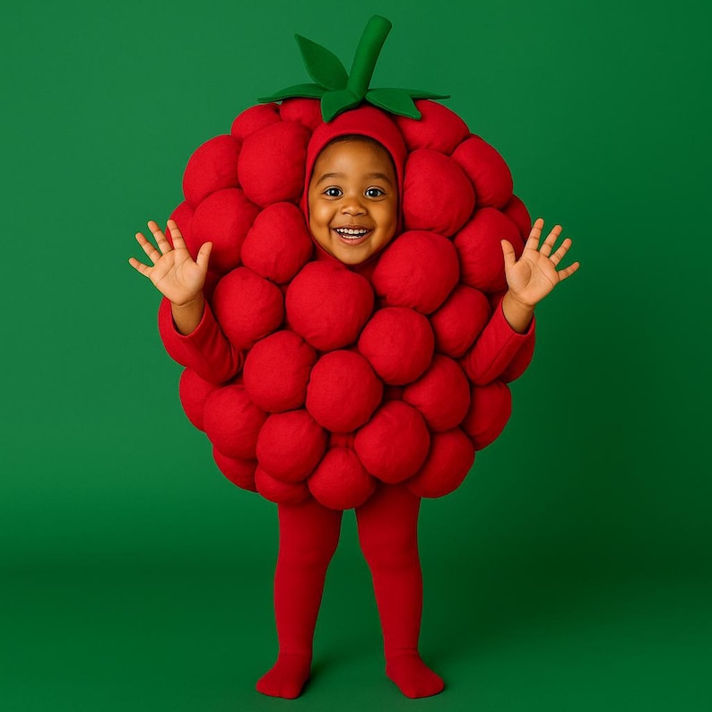 Raspberry Costume Sewing Pattern: Kids Halloween Fruit Dress (PDF, 4-9Y ...
