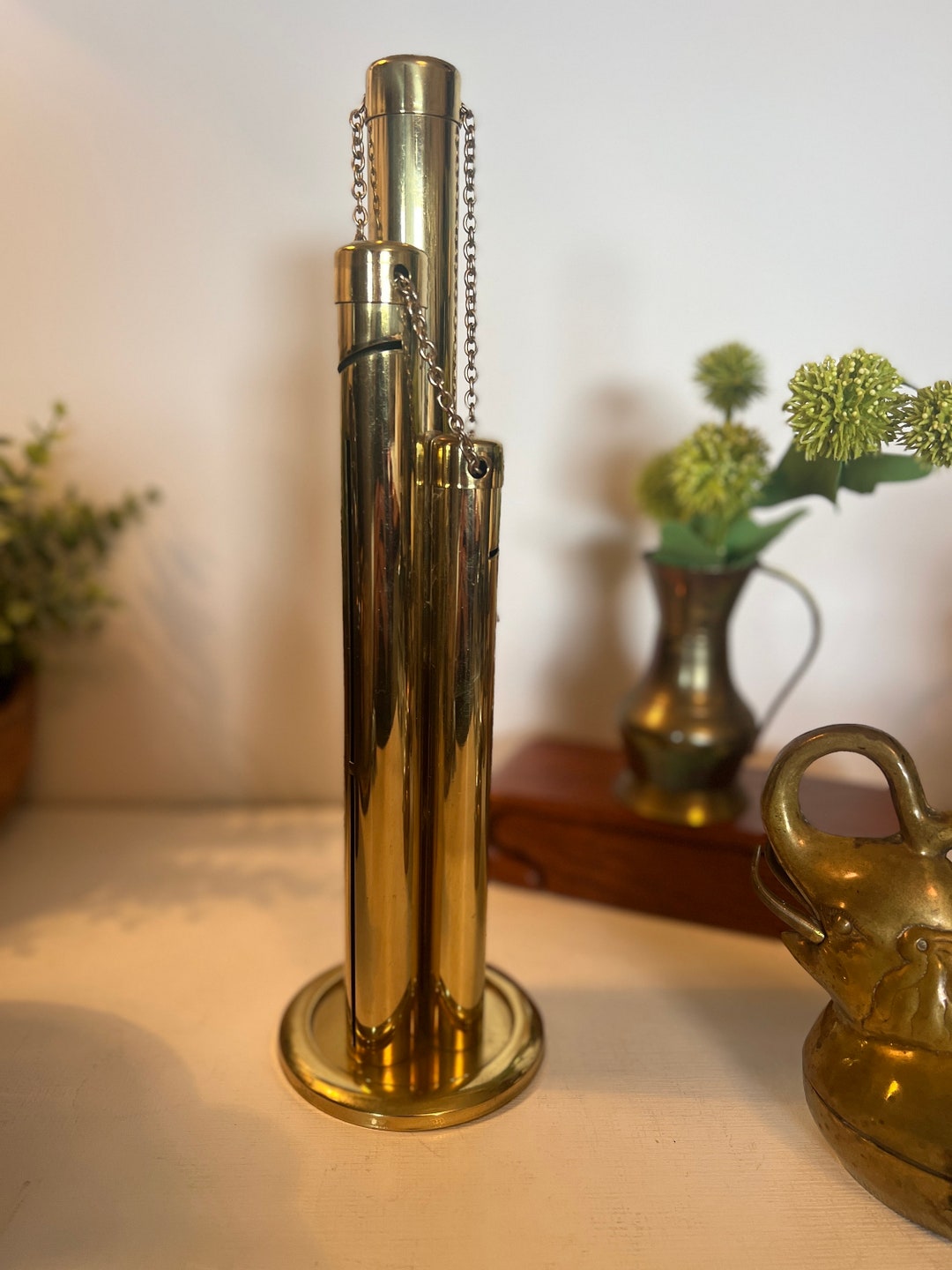 Vintage Brass Coin Sorter Stand Vanity MCM Mid Century Modern ...