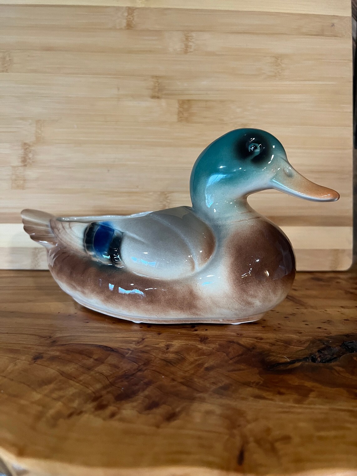 Vintage Ceramic Duck Planter Pretty Glaze Indoor Plants 9.5 Long 5 Tall ...