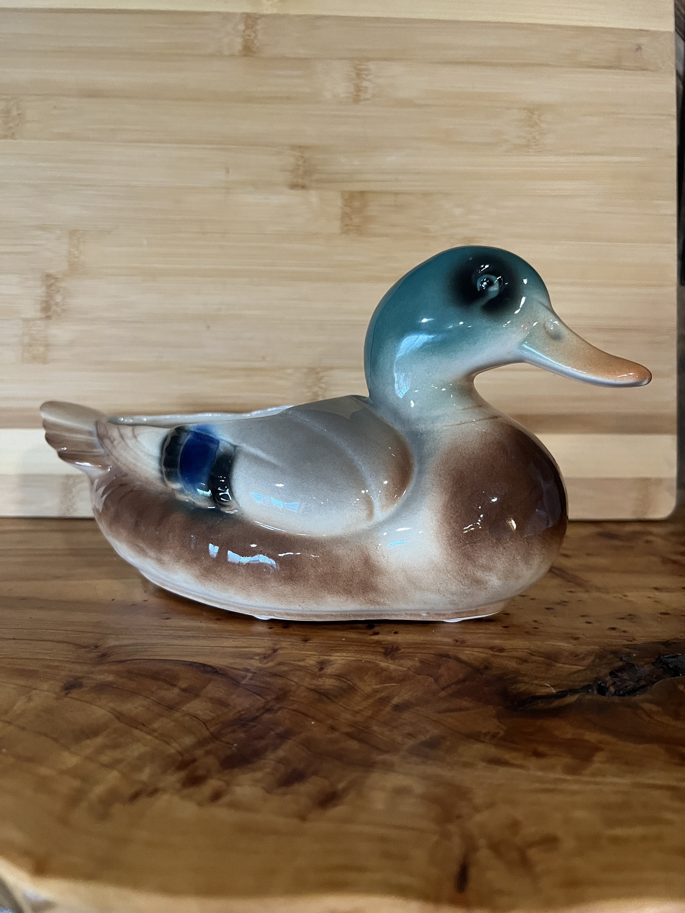 Vintage Ceramic Duck Planter Pretty Glaze Indoor Plants 9.5 Long 5 Tall ...