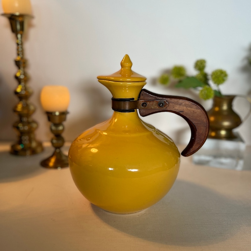 Mustard Tea Pot - Etsy