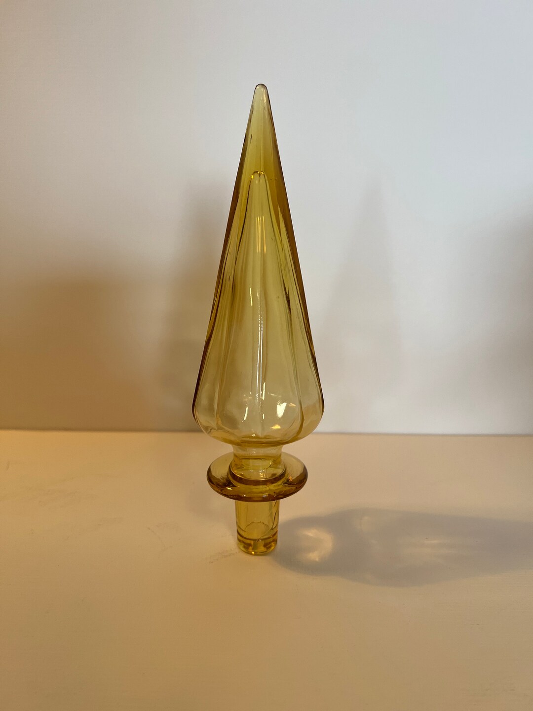 Vintage Amber Glass Stopper Only for Decanter Yellow Gold Color Sphere ...