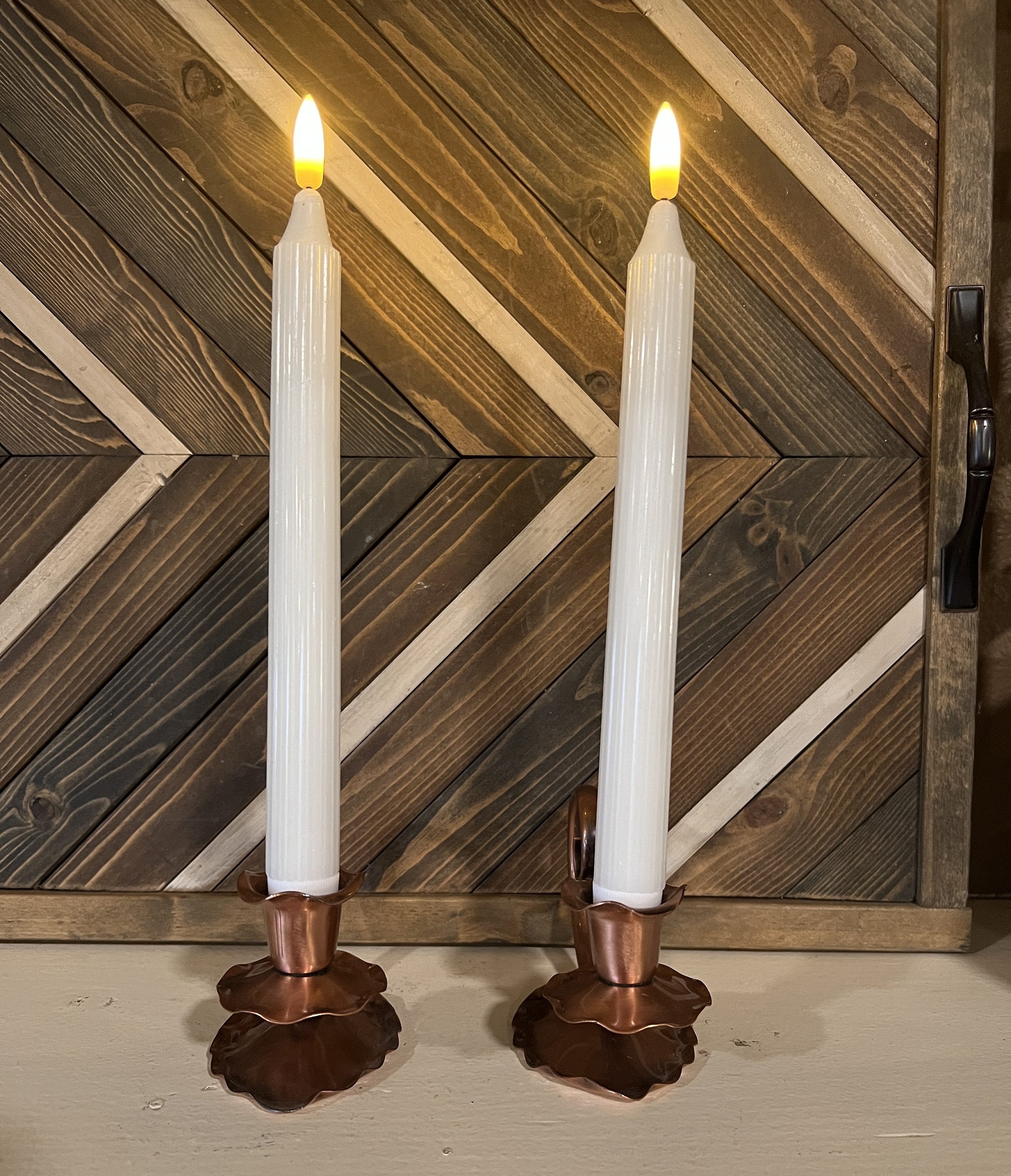 Vintage Copper Candlestick Holders Gregorian Style Pair Set of 2 Taper ...