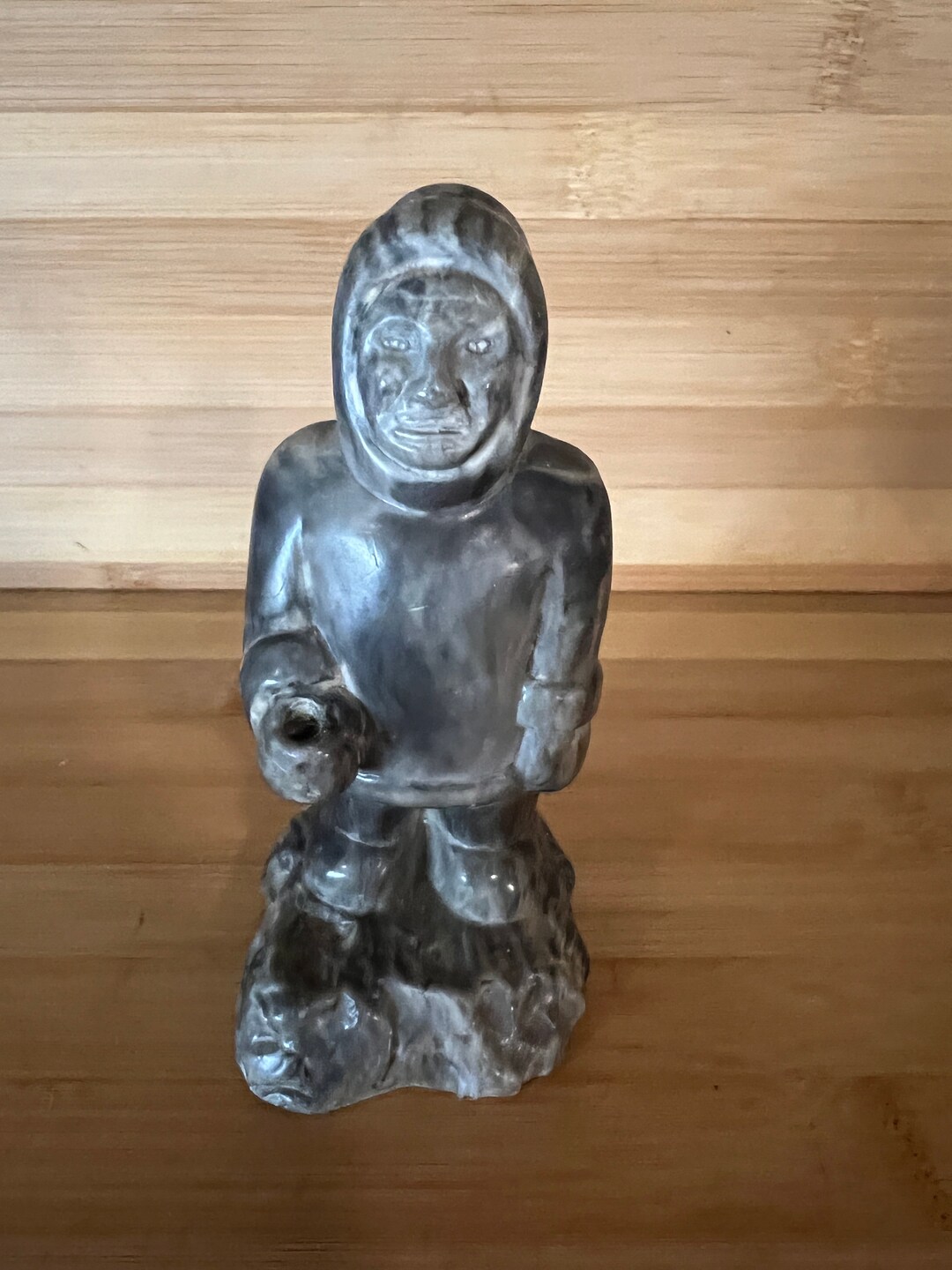 Stone Inuit Eskimo Man Statue Figurine Carving Hand Made Signed - Etsy