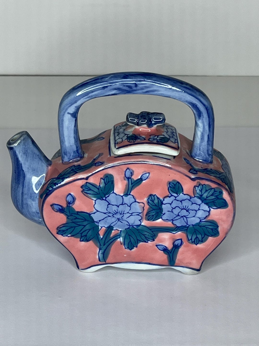 Vintage "ben Rickert" Floral Japanese Style Botanical Ceramic Tea Pot ...