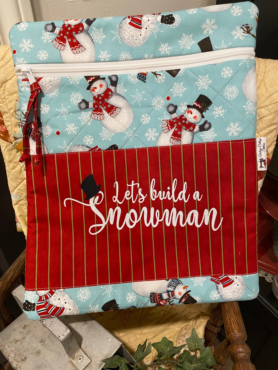Lets Build A Snowman Project Bag - Etsy