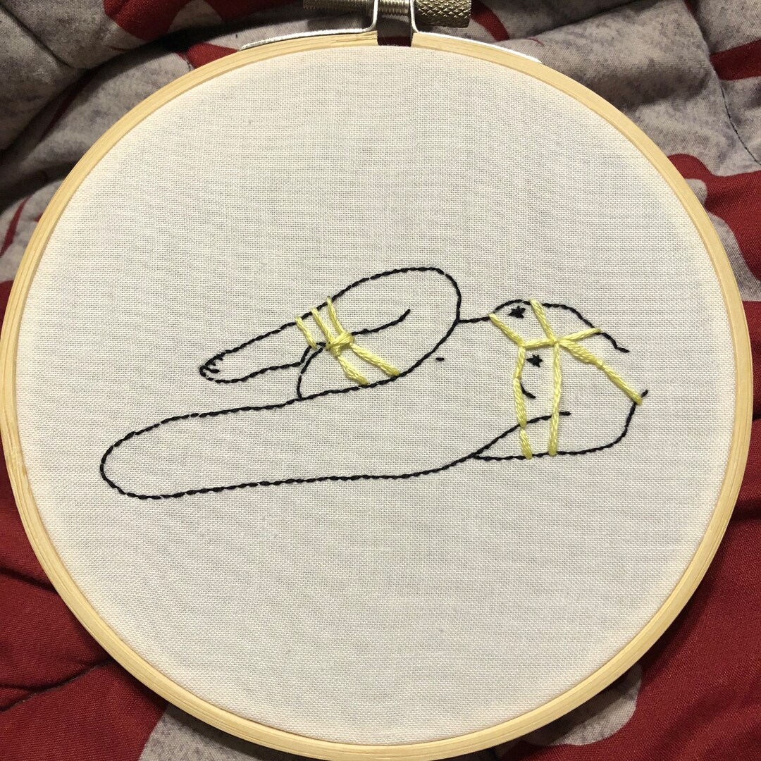 Laying With One Leg Bound Shibari Embroidery - Etsy