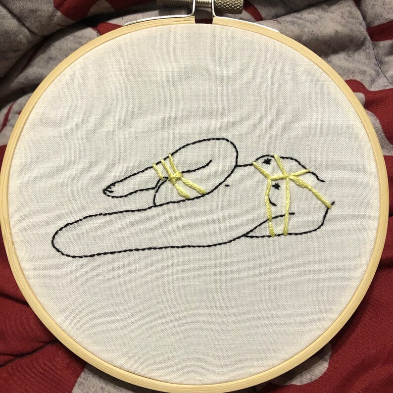 Laying With One Leg Bound Shibari Embroidery - Etsy