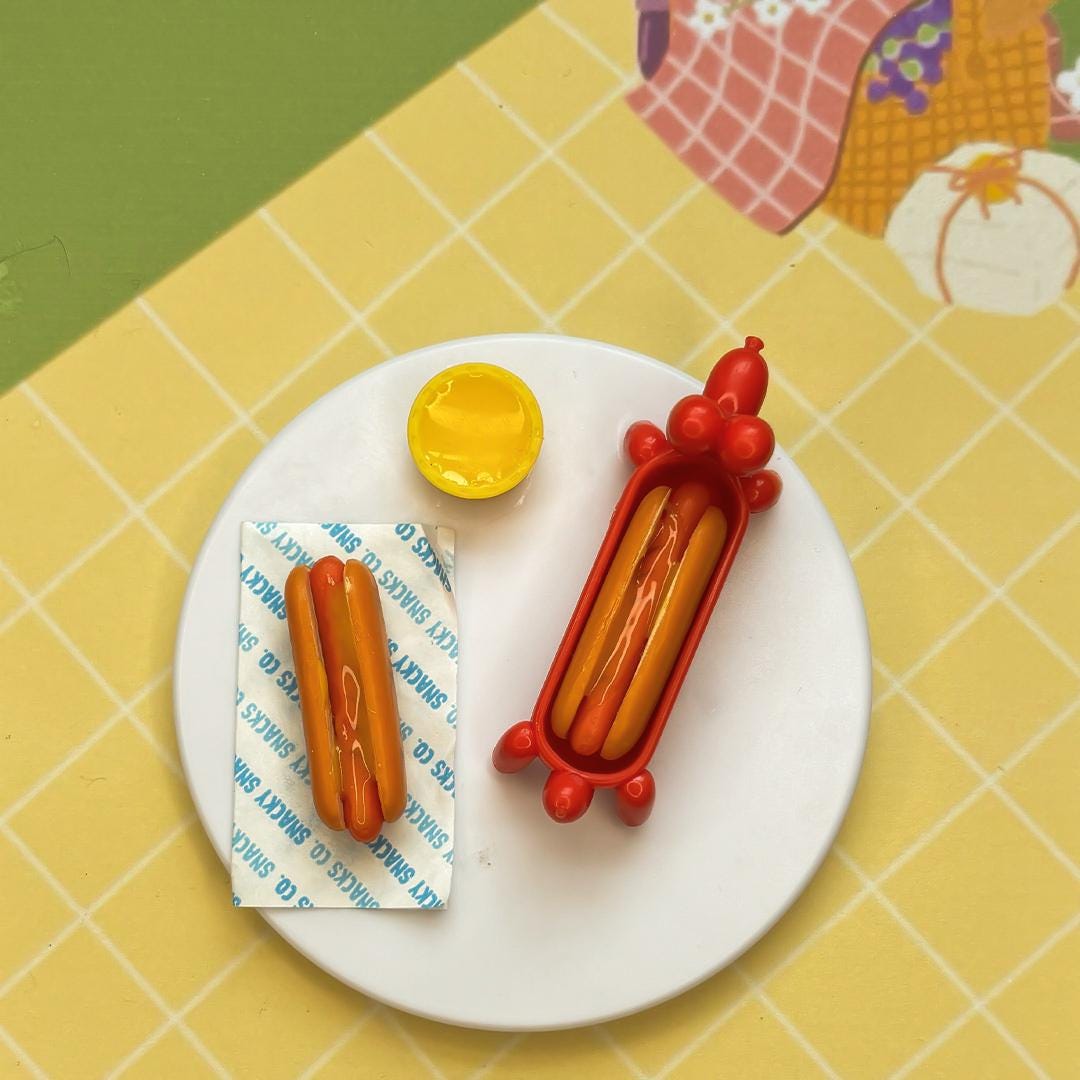 Hot Dog With Mustard Table Top Magnet *only One* - Etsy