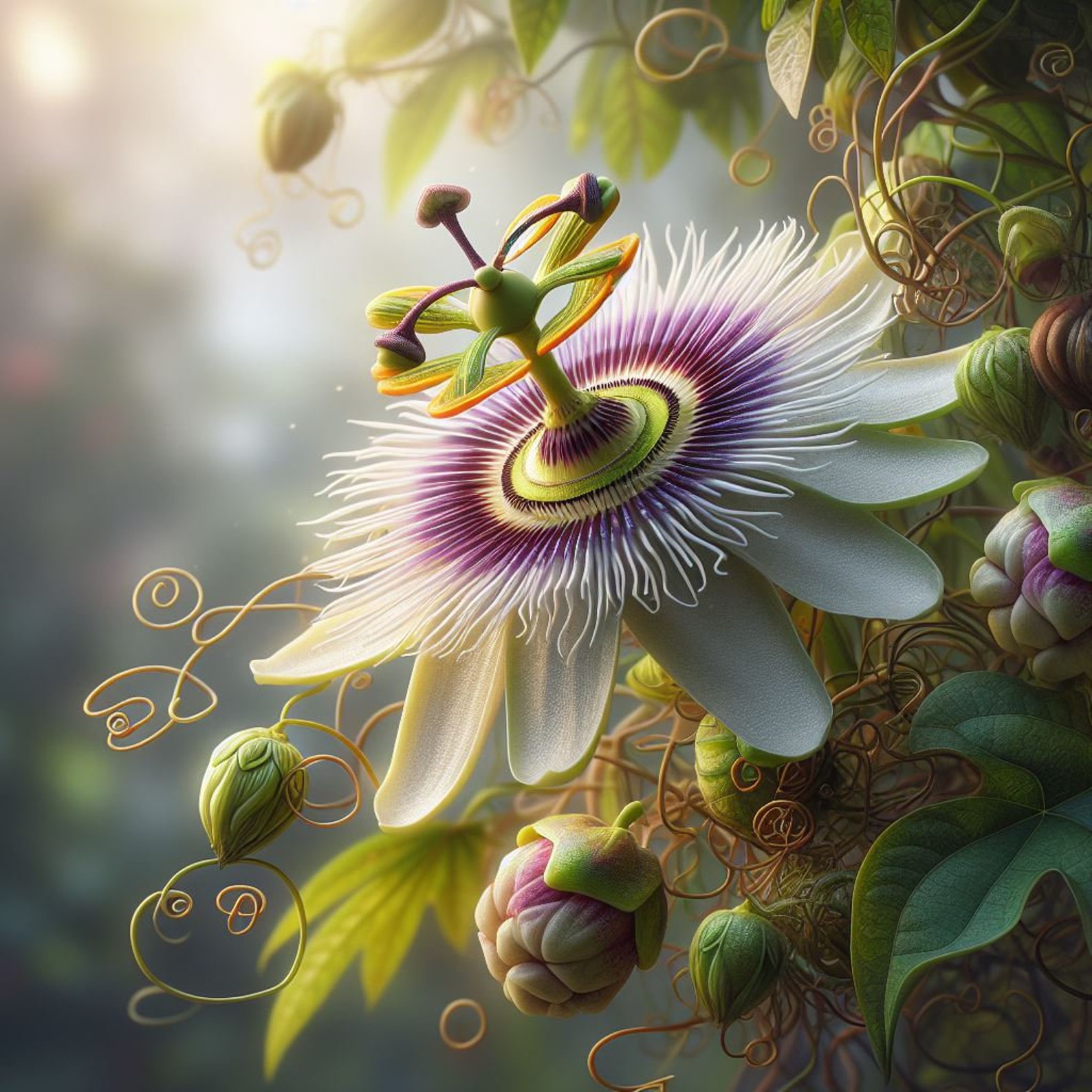Passiflora Incarnata (maypop, Purple Passionflower, True Passionflower ...