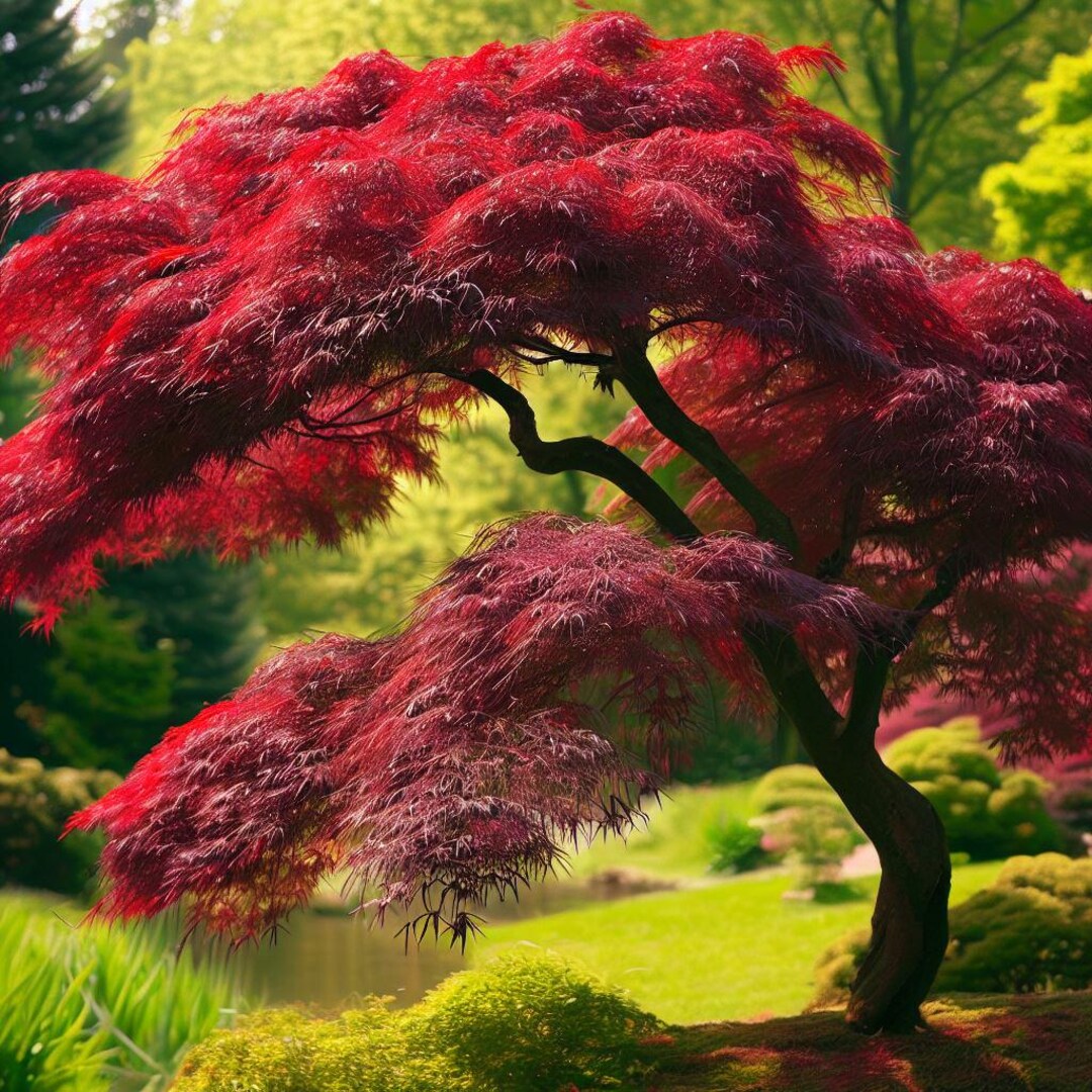 Acer Palmatum Ssp. Matsumurae 'atropurpureum', (bloodleaf Japanese ...